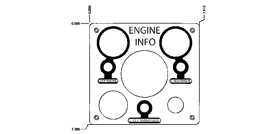 SUB-PANEL,4 ENGINE GAGES - pierce
