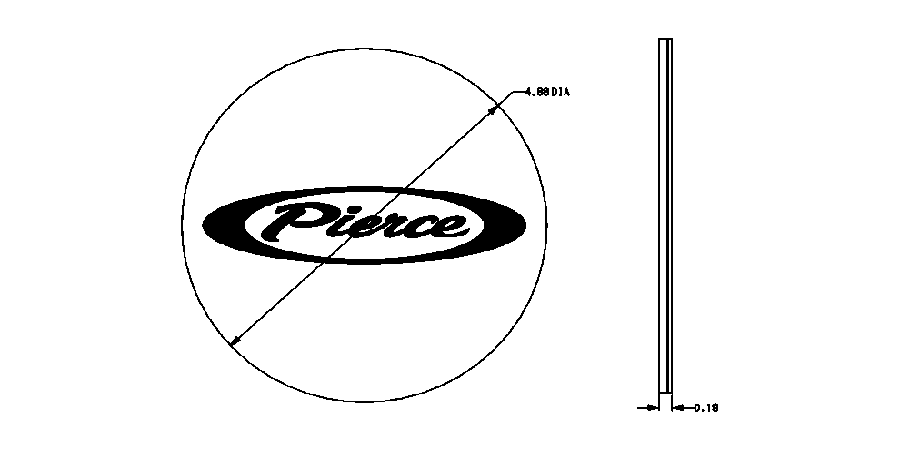 COVER PLATE,ROUND HUB,PLASTIC - pierce