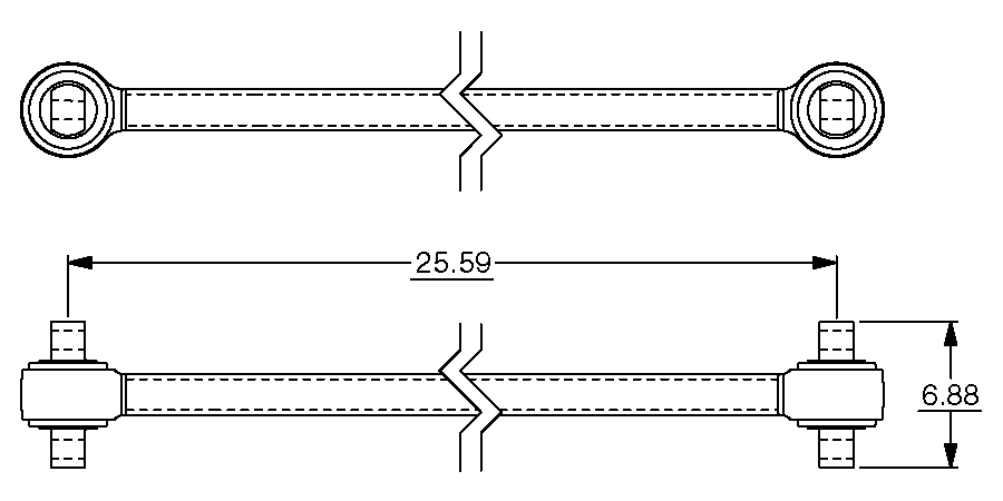TORQUE ROD KIT,LONGITUDINAL - pierce