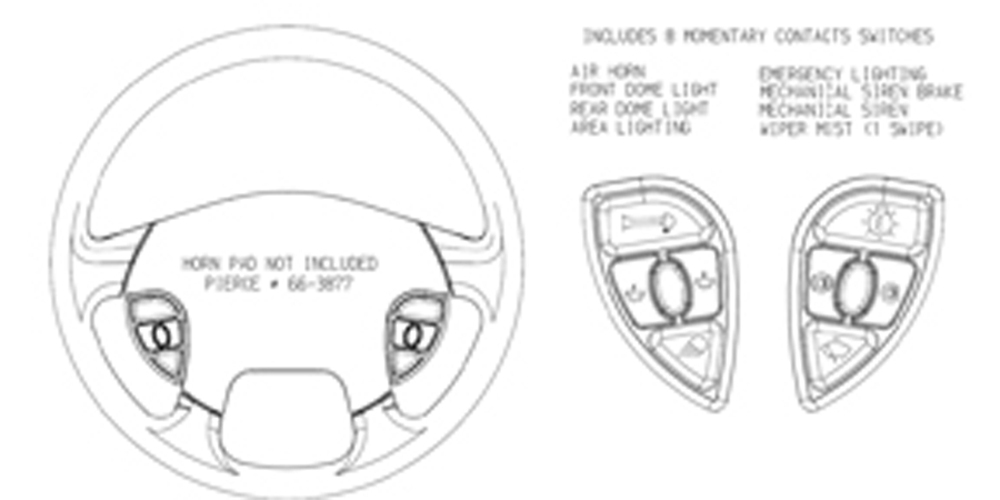 WHEEL,STEERING,MUX,18"DIA - pierce