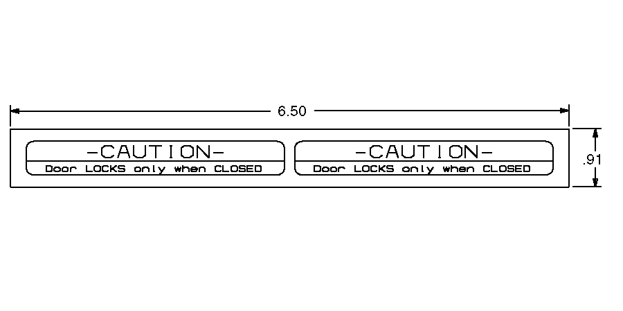 LABEL,CAB DOOR LOCK CAUTION - pierce