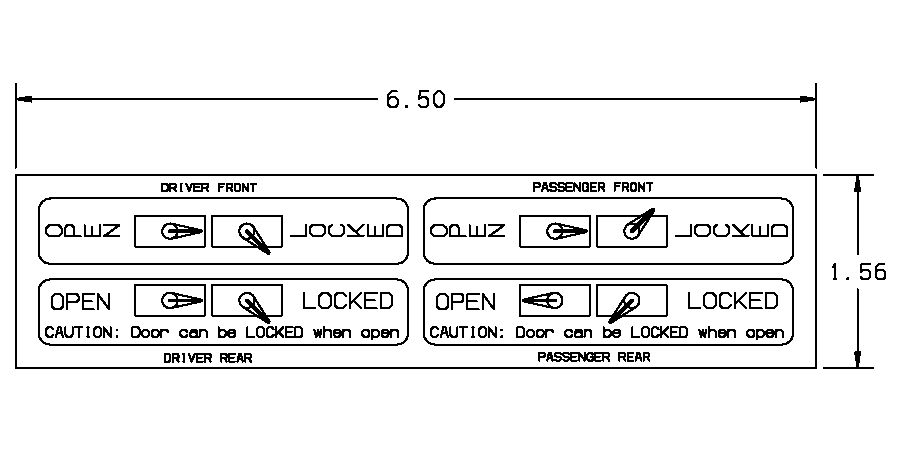 LABEL,CAB DOOR LOCK - pierce