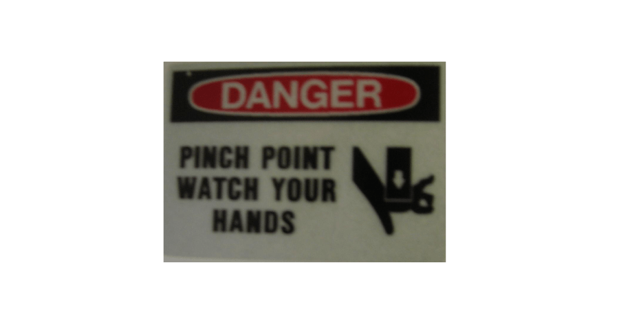 PINCH POINT LABEL - pierce