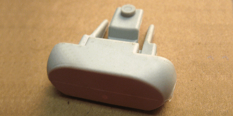 END CAP, GRAY, GORTITE - pierce