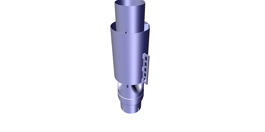 DIFFUSER,EXH,W/EXTRACTION,CHR - pierce