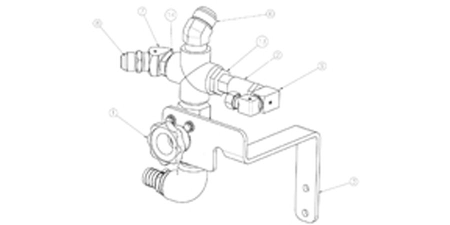 FOAM TANK DRAIN FILL ASSY - pierce