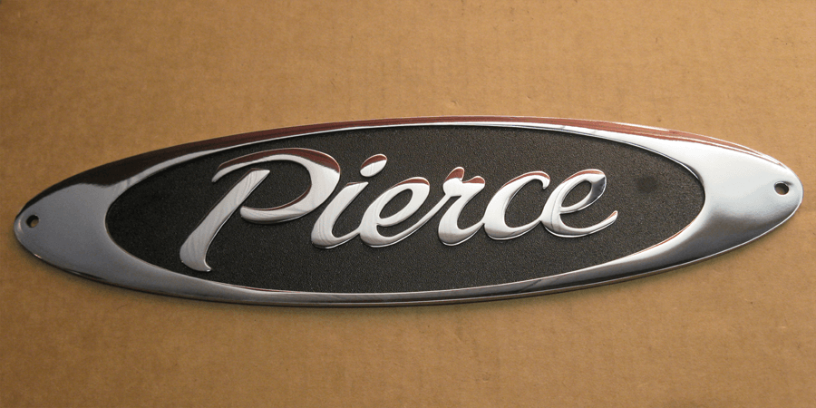 NAME PLATE,"PIERCE",LARGE - pierce