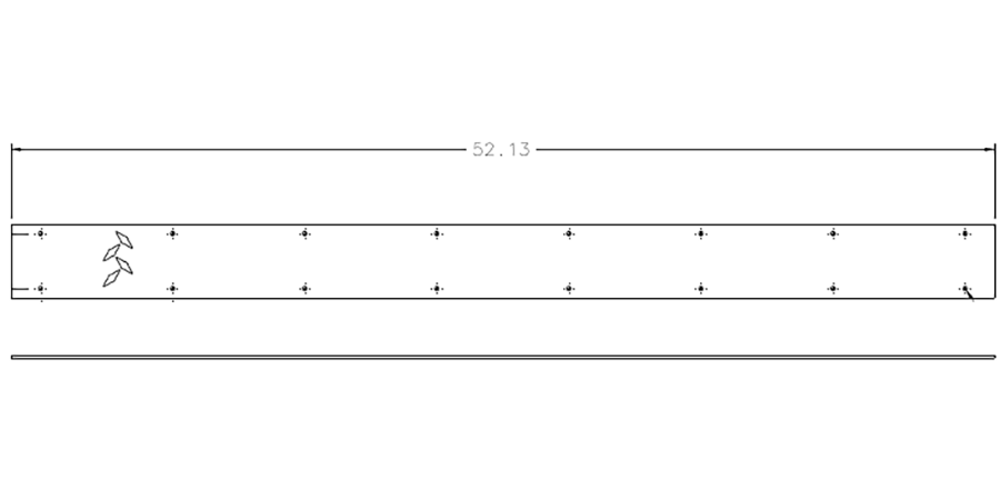 TRIM,RR SEAM,4WAY - pierce
