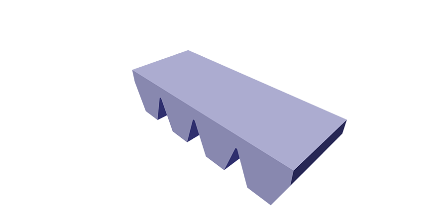 BELT,8K POLY VEE,86.0 LONG - pierce