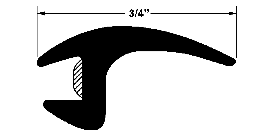 TRIM,RUBBER,WINDOW,BONDED - pierce