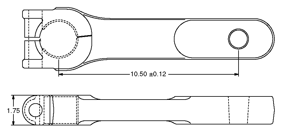 PITMAN ARM,10.5",STRAIGHT - pierce