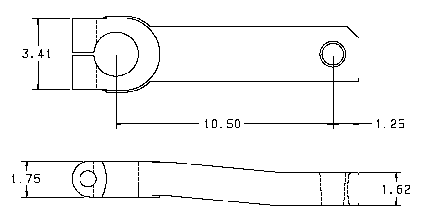 PITMAN ARM,10.5",0.44" OFFSET - pierce