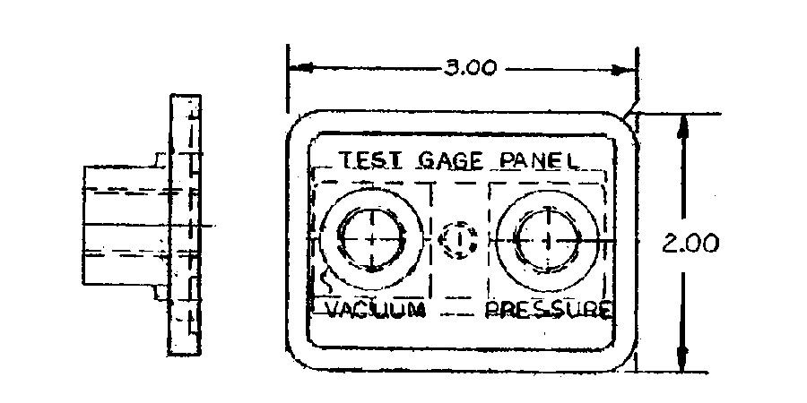 BEZEL,TEST GAUGE PANEL - pierce
