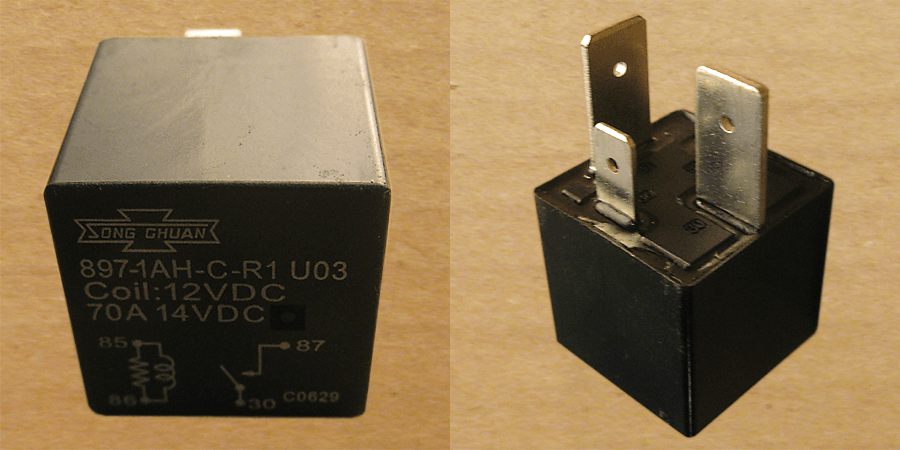 RELAY,SPST 70A/50A 12VDC - pierce