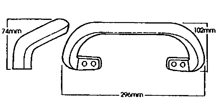 HANDLE,GRAB,MOULDED,BLACK - pierce