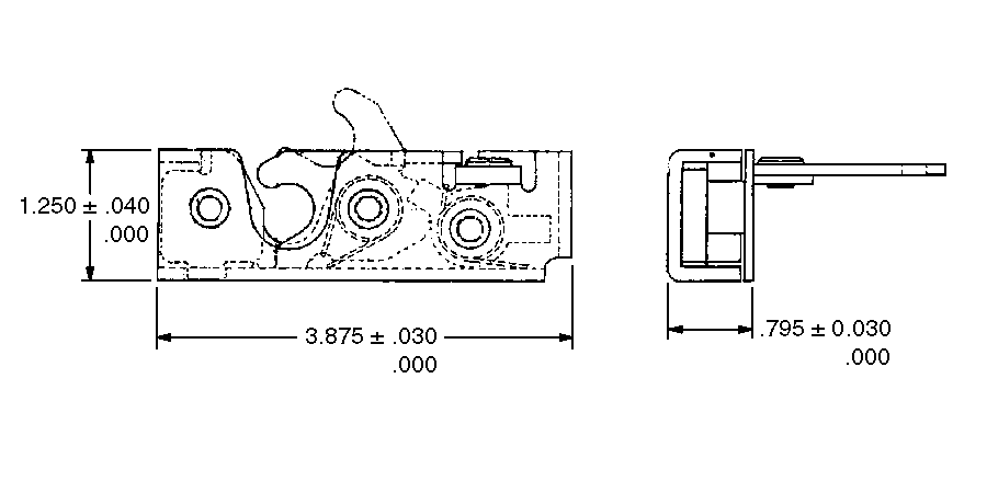LATCH,SINGLE ROTOR 2PT,RH - pierce