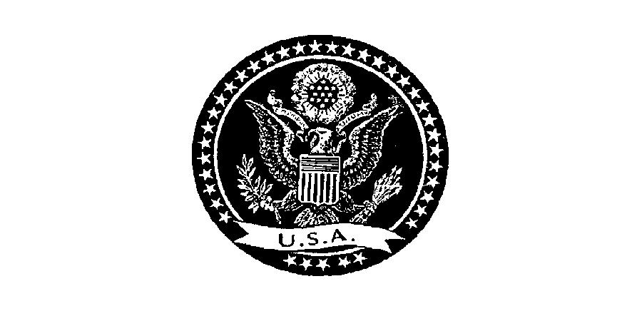 NAMEPLATE,USA/EAGLE,W/ADHESIVE - pierce