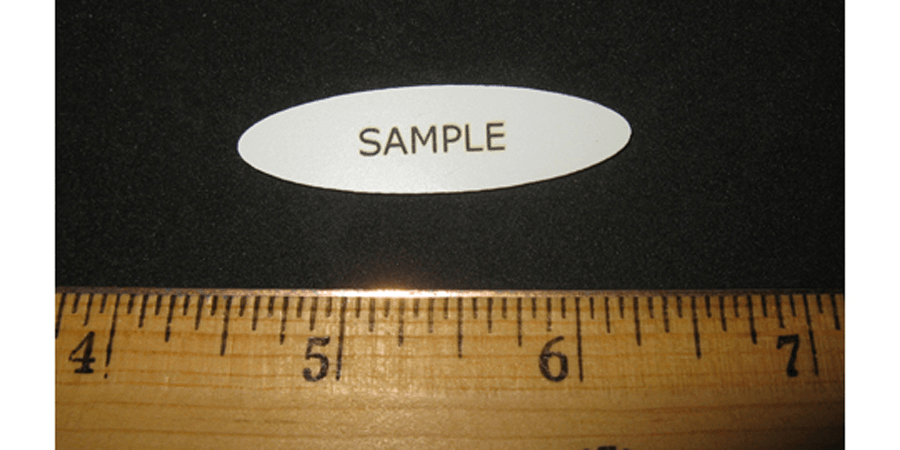 C-SIZE OVAL TAG,BLACK ON GRAY - pierce
