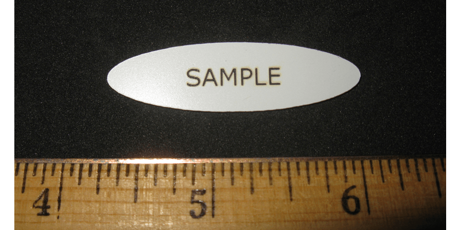 C-SIZE OVAL TAG,BLACK ON WHITE - pierce