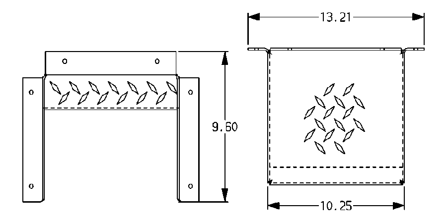 STEP,WEDGE,AL 4-WAY PLT - pierce