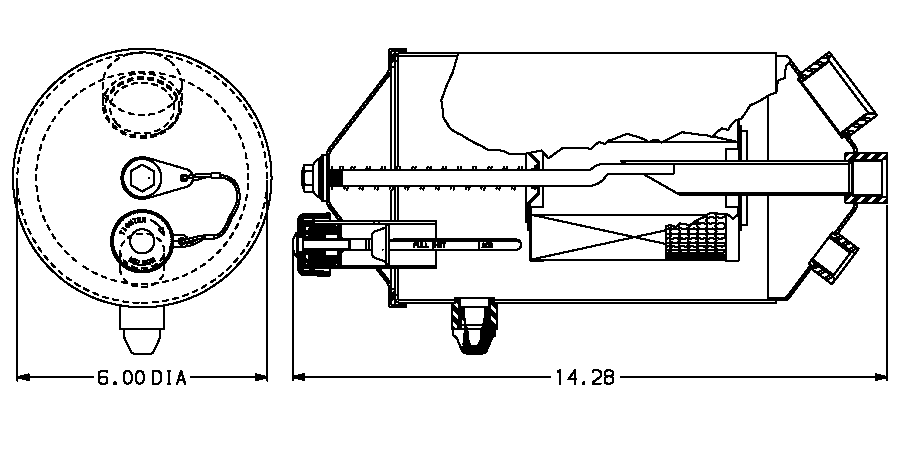 RESERVOIR,POWER STEERING,4 QT - pierce
