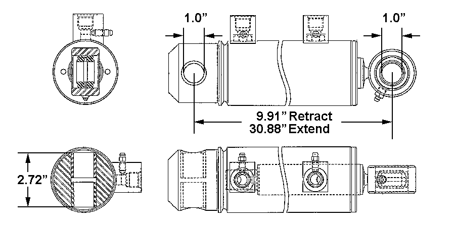 CYLINDER,HYD,LEVELING MASTER - pierce