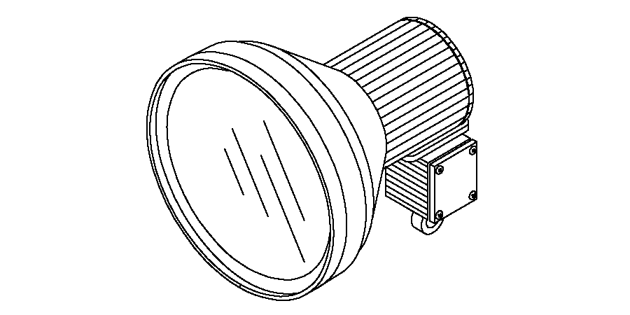 LIGHT,DECK SPT/FLD,FX12 W/SQ B - pierce