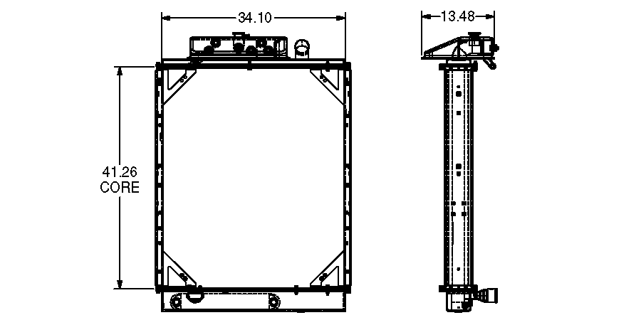 RADIATOR,MOD,CU-BR,10-PLT CLR - pierce