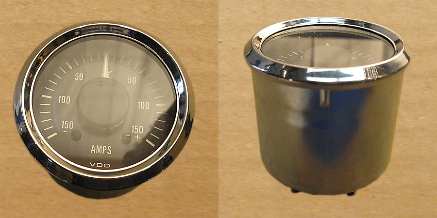 GAUGE,AMMETER CHR.VDO 150 AMP - pierce
