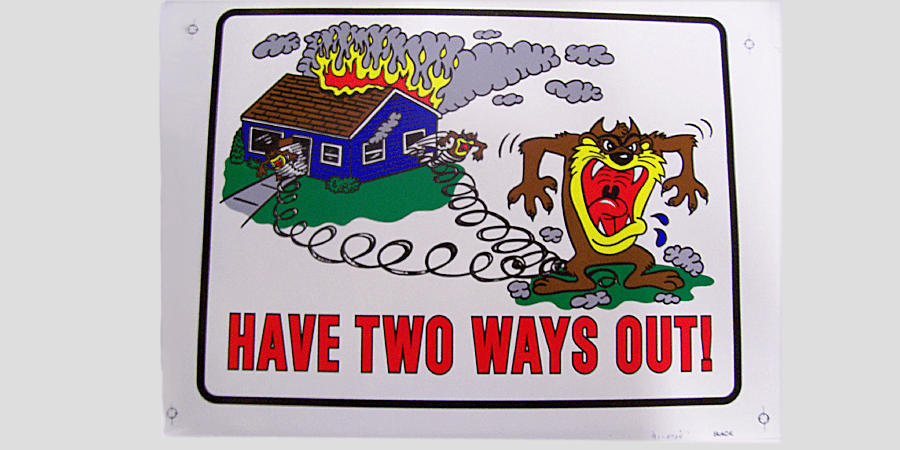 SIGN,HAVE TWO WAYS OUT - pierce