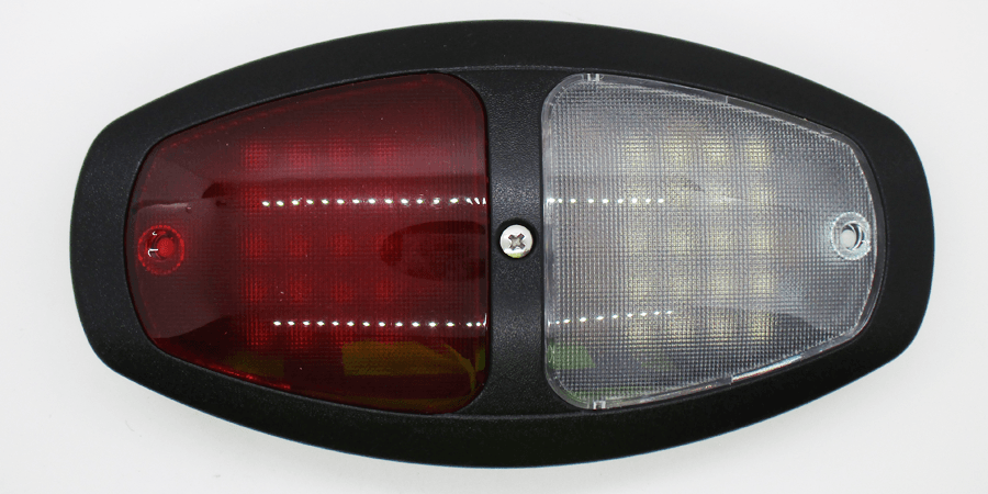 LIGHT,DOME,RED/CLR LENS - pierce
