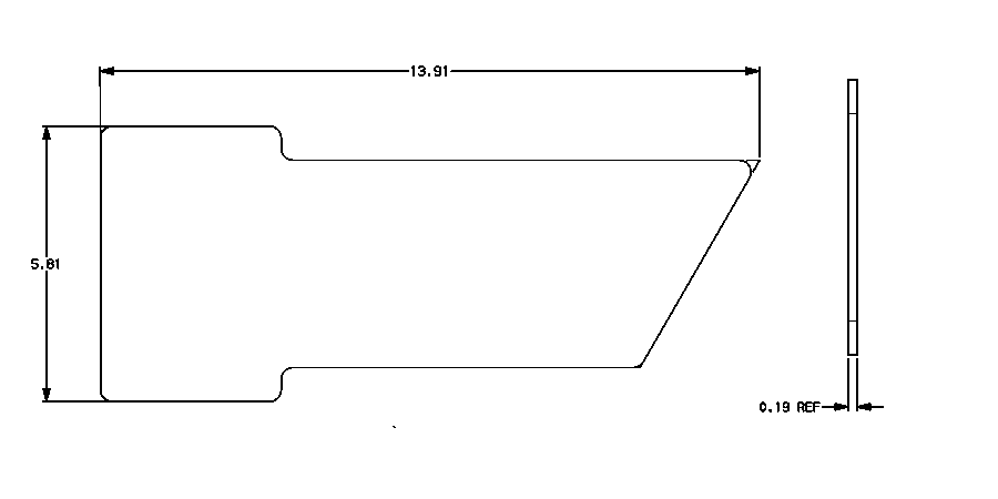 END CAP/GUSSET,RAIL,FRONT - pierce