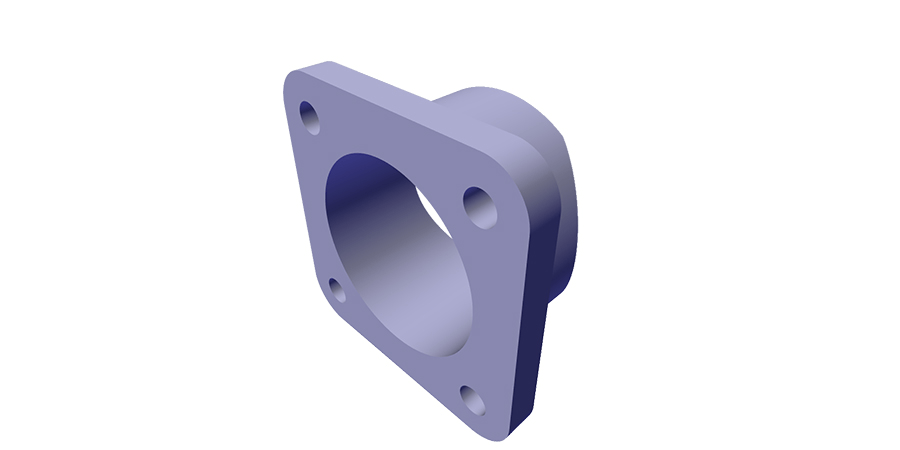 FLANGE,PUMP,S/S,4-BOLT,COPED - pierce